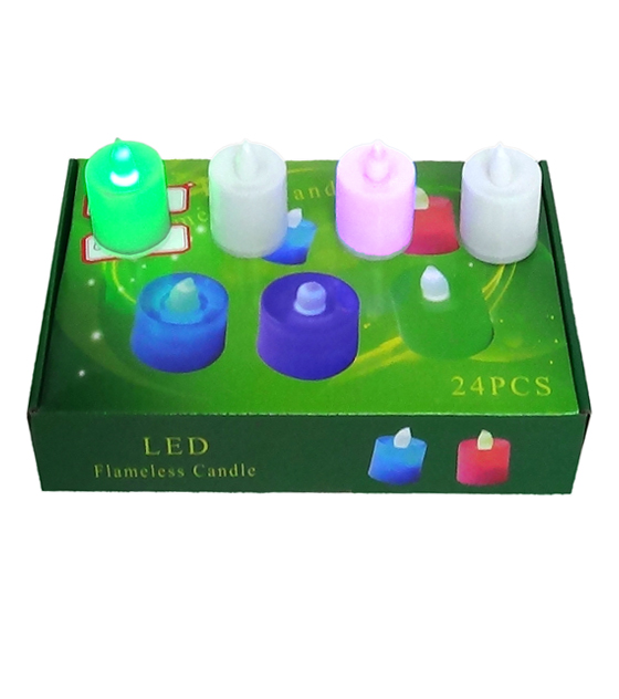 Velas Tea-Light Led con Pilas caja 24 uds.