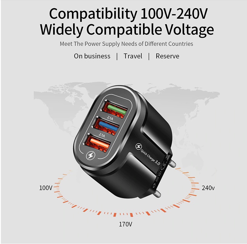 Cargador de Celulares USB 18w 3.0 Carga Rapida Compatible...